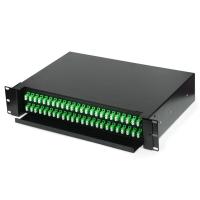 China 48 Ports 2U Fiber Optic Enclosure SC Simplex / LC Duplex Sliding Patch Panel for sale