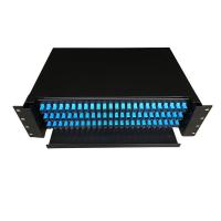 China 19 Inch 2U Rack Mount Enclosure ODF 72 Core Fiber Patch Panel Sliding Type for sale