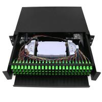 China 19 Inch 2U Rack Mount Enclosure ODF 72 Core Fiber Patch Panel Sliding Type for sale