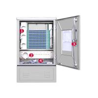 China FTTH Floor Standing Cabinet SM / MM Fiber Optic Wall Box External for sale