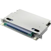 China 1U ODF Patch Panel Rack Mount Distribution Frame 12 Core Fiber Patch Panel SM for sale