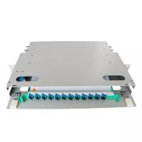 China 1U ODF Patch Panel Rack Mount Distribution Frame 12 Core Fiber Patch Panel SM for sale