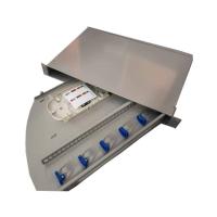 China Grey 24 Port SC Fiber Patch Panel Swing Type 1U Optical Distribution Panel for sale