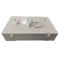 China Grey 48 Port Patch Panel 2U SC Fiber Optic Distribution Box Rotation Type for sale