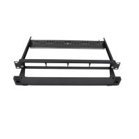 China 96 Core MPO Cassette Patch Panel LC 1U Enclosure Rack Mount Black for sale
