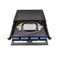 China MPO Optical Fiber Termination Box Splice Patch Panel 24 Port SC Simplex for sale