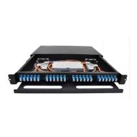 China MPO Rack Mount Fiber Panel Enclosure 24 Port LC Fiber Patch Panel 1U for sale