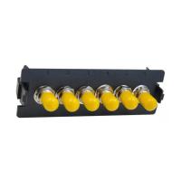 China Black ODF Patch Panel Simplex 24F 24 Port ST Fiber Patch Panel Face Plate 6 Slot for sale