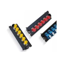 China Black ODF Patch Panel Simplex 24F 24 Port ST Fiber Patch Panel Face Plate 6 Slot for sale