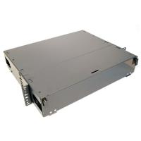 China LGX 2U Rack Mount Fiber Enclosure 6 Adapter Panel LC UPC Duplex 6 Slots 72F for sale
