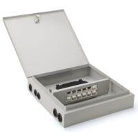 China 12F Wall Mount Fiber Enclosure Metallic ODF Fiber Optic Patch Box 12 Core for sale