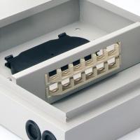 China 12F Wall Mount Fiber Enclosure Metallic ODF Fiber Optic Patch Box 12 Core for sale