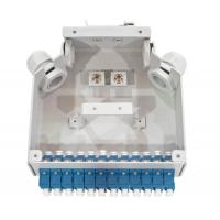 China 24 Core Fiber Optic Din Rail Terminal Box With 12 Pcs Lc/Apc Duplex Aadapter for sale