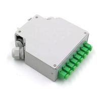 China 8 Fibers Sc/Apc Fiber Optic Din Rail Terminal Box Grey Cold Rolled Steel for sale