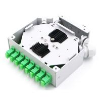China 8 Fibers Sc/Apc Fiber Optic Din Rail Terminal Box Grey Cold Rolled Steel for sale