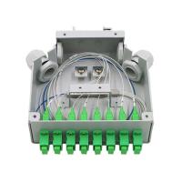 China 8 Fibers Sc/Apc Fiber Optic Din Rail Terminal Box Grey Cold Rolled Steel for sale