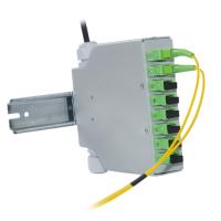 China 8 Fibers Sc/Apc Fiber Optic Din Rail Terminal Box Grey Cold Rolled Steel for sale