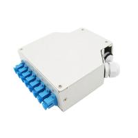 China 8 Port Din Rail Mounted Fiber Optic Din Rail Terminal Box With Sc/Upc Adapter Singemode Pigtails for sale