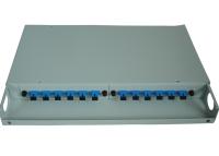 China Rack Mount Fiber Optic Patch Panel Enclosure Distribution Fc Sc Adapter for sale