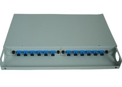 China Rack Mount Fiber Optic Patch Panel Enclosure Distribution Fc Sc Adapter for sale
