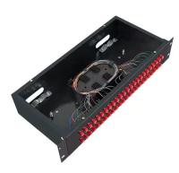China Fixed ODF Fiber Optic Distribution Panel 2U Rack Mounted Patch Panel for sale