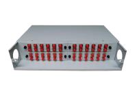 China Rack Mounted ODF Fiber Termination Fixed 2U 48 Core Fiber Optic Termination Box for sale