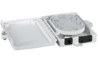 China 2Port Fiber Optic Terminal Box FTTH Outdoor/Indoor PC ABS Material Light Gray for sale