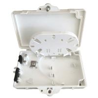 China 2Port Fiber Optic Terminal Box FTTH Outdoor/Indoor PC ABS Material Light Gray for sale