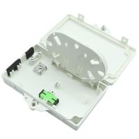 China 2Port Fiber Optic Terminal Box FTTH Outdoor/Indoor PC ABS Material Light Gray for sale