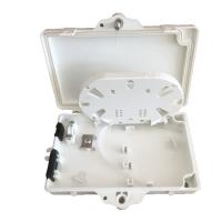 China 2Port Fiber Optic Terminal Box FTTH Outdoor/Indoor PC ABS Material Light Gray for sale
