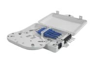 China 4Port Fiber Optic Terminal Box SC Simplex SM Cables White Waterproof IP-66 for sale