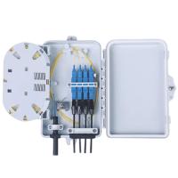 China 4Port Fiber Optic Terminal Box SC Simplex SM Cables White Waterproof IP-66 for sale
