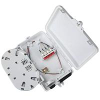 China 4Port Fiber Optic Terminal Box SC Simplex SM Cables White Waterproof IP-66 for sale