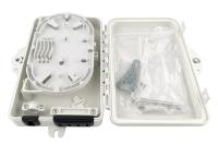 China 4Port Fiber Optic Terminal Box SC Simplex SM Cables White Waterproof IP-66 for sale