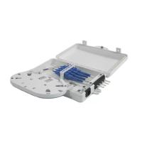 China 4Port Fiber Optic Terminal Box SC Simplex SM Cables White Waterproof IP-66 for sale
