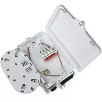 China 4Port Fiber Optic Terminal Box SC Simplex SM Cables White Waterproof IP-66 for sale