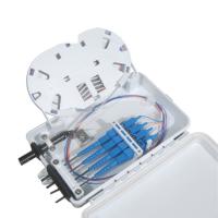 China 4Port Fiber Optic Terminal Box SC Simplex SM Cables White Waterproof IP-66 for sale