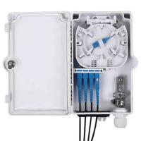 China 4Port Fiber Optic Terminal Box SC UPC SX SM White IP66 For Telecommunication for sale