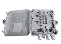 China Fiber Optic Terminal Box 12Cores Indoor/Outdoor SC/LC/ST/FC Light Gray for sale