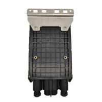 China Black Fiber Optic Joint Closure Box Waterproof FTTH Joint Box 2 Inlet 24 Out for sale