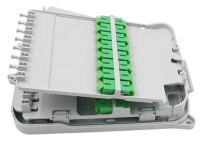 China 16Core Splitter FTTH Distribution Box UPC / APC Wall Mount Light Grey for sale