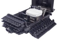 China FTTB 24 Port Fiber Termination Box Wall Mount Black IP68 OM1 96Core for sale