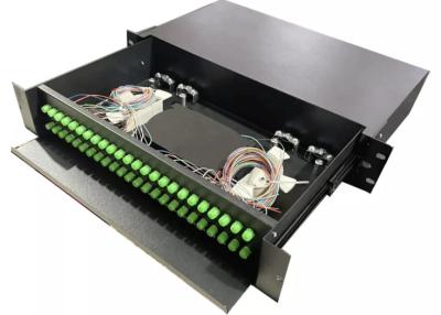China 2U 48 Port Fiber Optic Patch Panel Light Fc Simplex Slide Out ODF for sale