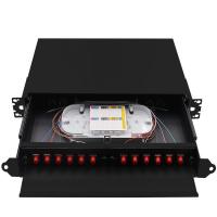 China 12 Core Fiber Optic Patch Panel FC Rack Mount ODF Pigtail Pull Out for sale