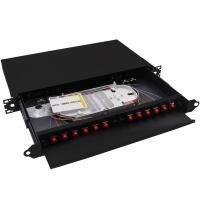 China 12 Core Fiber Optic Patch Panel FC Rack Mount ODF Pigtail Pull Out for sale