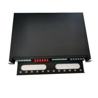 China Rack Mount Fiber Optic Patch Panel 1U Ventilated 19 Inch ODF 24 Core for sale