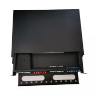 China Rack Mount Fiber Optic Patch Panel 1U Ventilated 19 Inch ODF 24 Core for sale