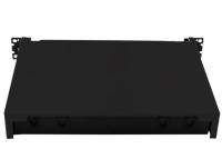 China Black Rack Mount Fiber Termination Box FC Patch Panel ODF 24Core for sale