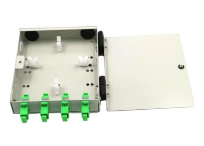 China Mini Wall Mount 4 Port Fiber Termination Box SC Clamshell FTTD for sale