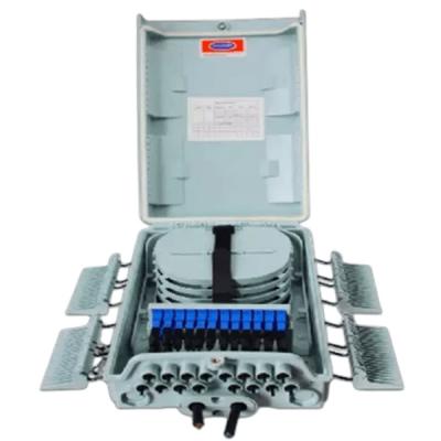 China 120F Fiber Optic Terminal Box Wall Mount 16Port Aerial Hanging for sale